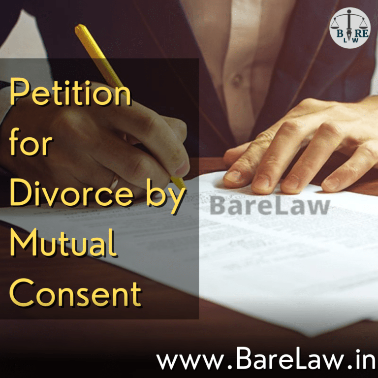 Petition for Divorce by Mutual Consent - BareLaw