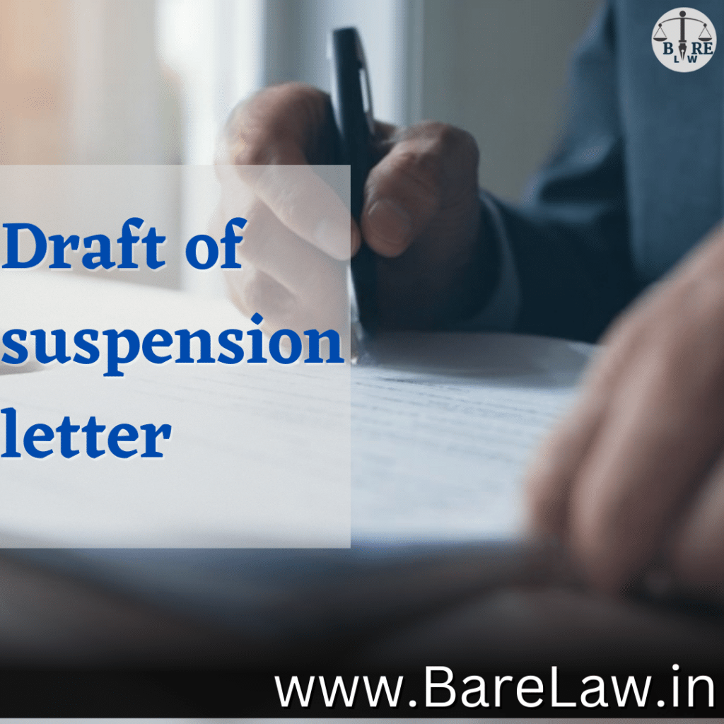 Draft of suspension letter - BareLaw