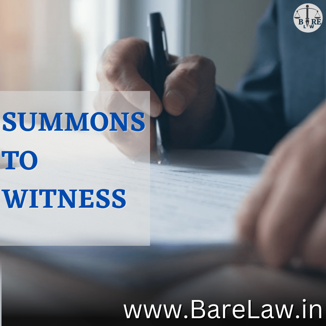 SUMMONS TO WITNESS - BareLaw